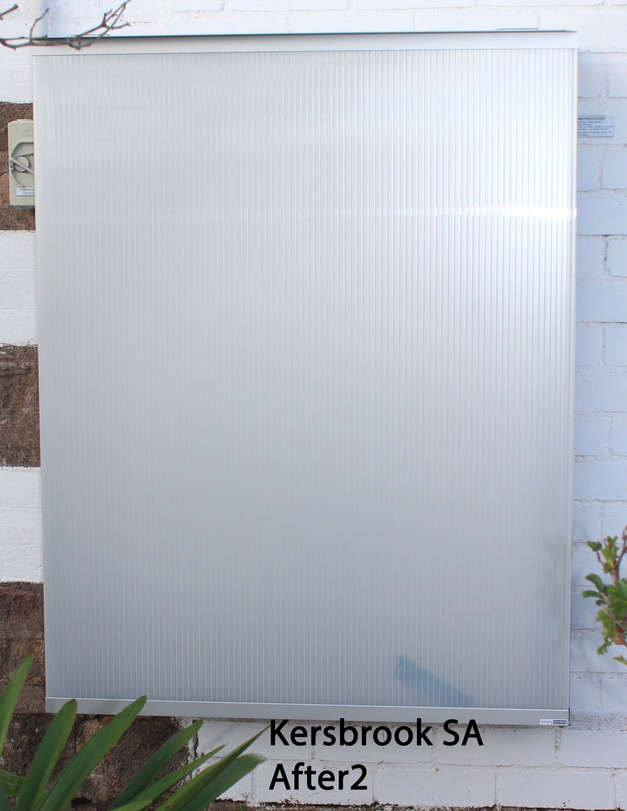 Tesla Powerwall 2 Battery Cover (Light Grey) 125cm H x 98cm W x 21cm D