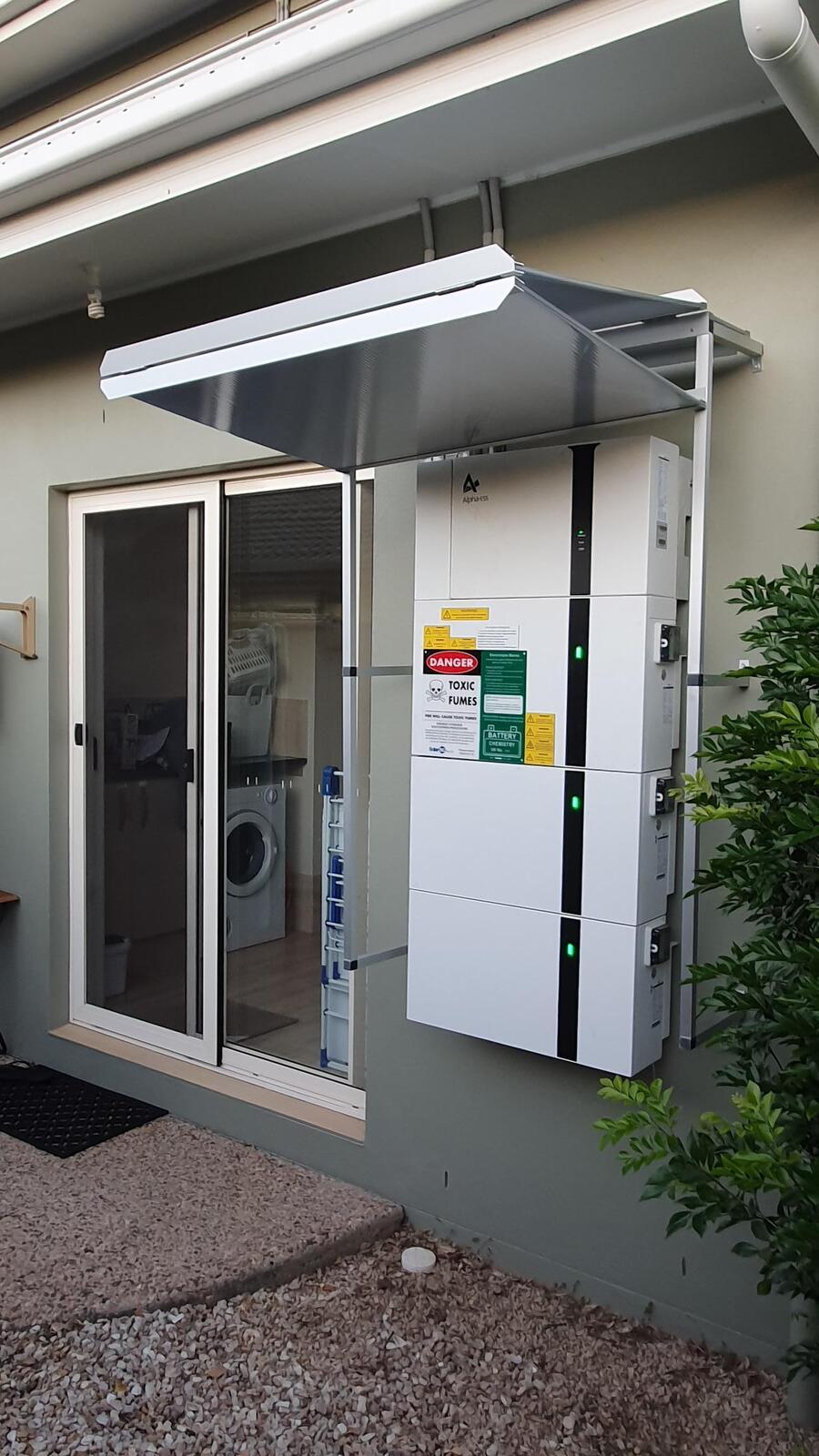 Alpha ESS Smile 5 Battery Cover (Solar Ice White) 2 X 77cm H (155cm) x ...